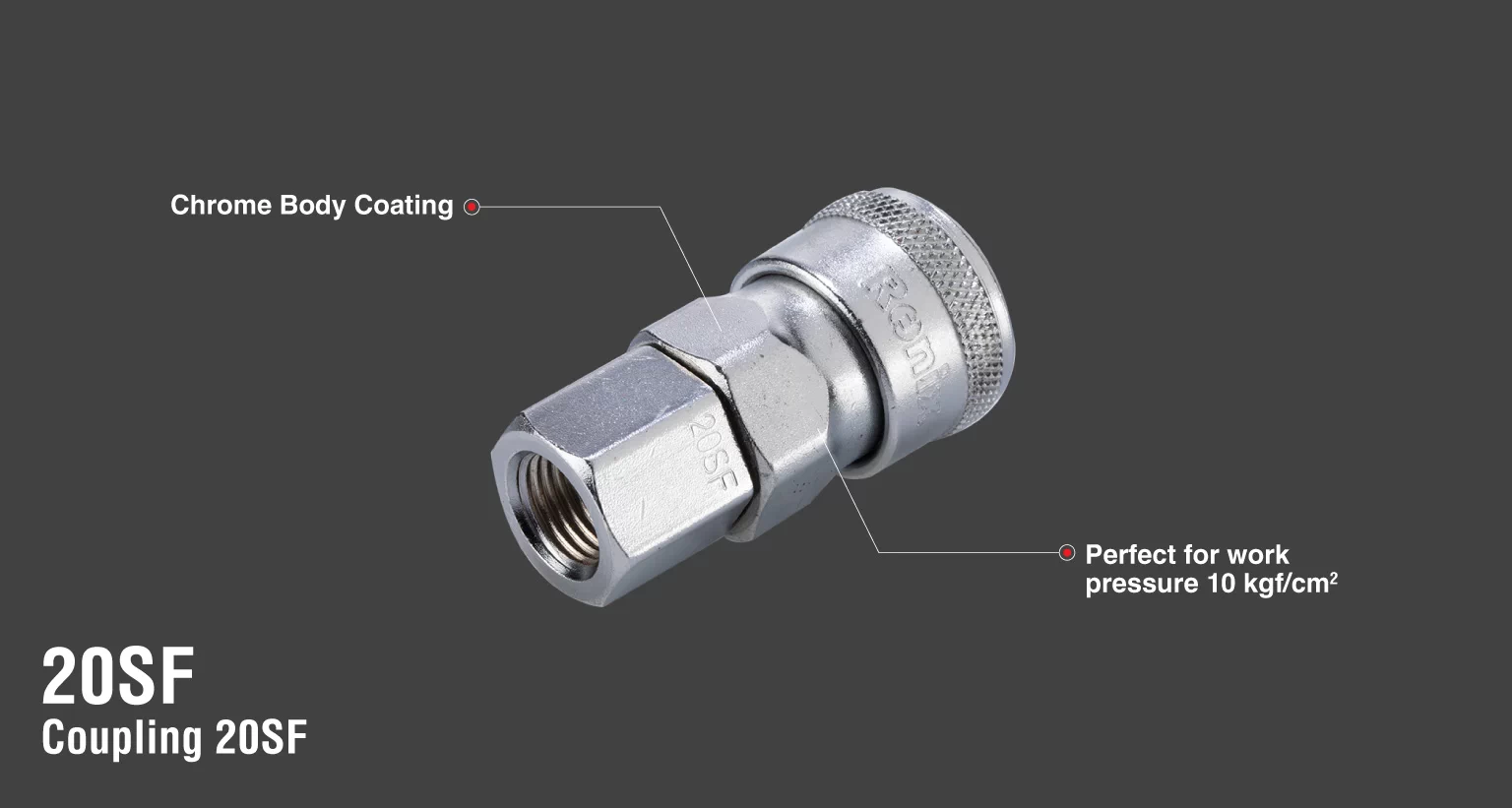 Ronix 20SF, Air Coupler, maximum air pressure of 10kgf/cm² | 🧰 Ronix Tools