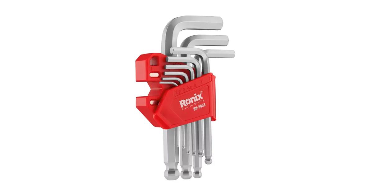 Ronix RH-2033, 9pcs Short Arm Hex Key Set | 🧰 Ronix Tools