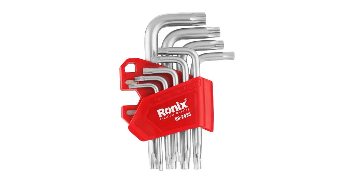 Ronix RH-2035, 9pcs Short Arm Torx Key Set | 🧰 Ronix Tools