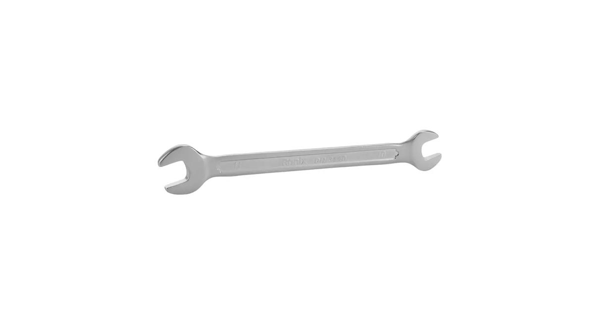 RH-2210 10 x 11 mm Double Open-End Spanner, Cr-V slim | 🧰 Ronix Tools