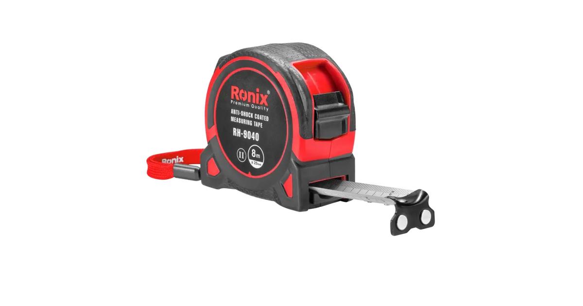 Ronix RH-9040, 8 Meters Anti-Shock Coated Measuring Tape | 🧰 Ronix Tools